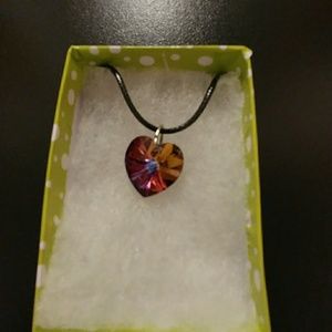 Jewelry | Radiant Red Crystal Heart Necklace | Poshmark